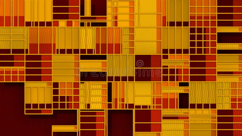Orange Colored Cargo Containers Flat Graphic Design. 3d Render Loop ...