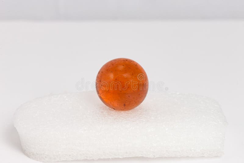 Orange Colored Marble with Dark Flecks in it Stock Image - Image of ...