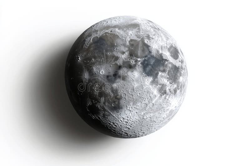 Orange-colored Moon Displaying a Detailed Texture and an Array of ...