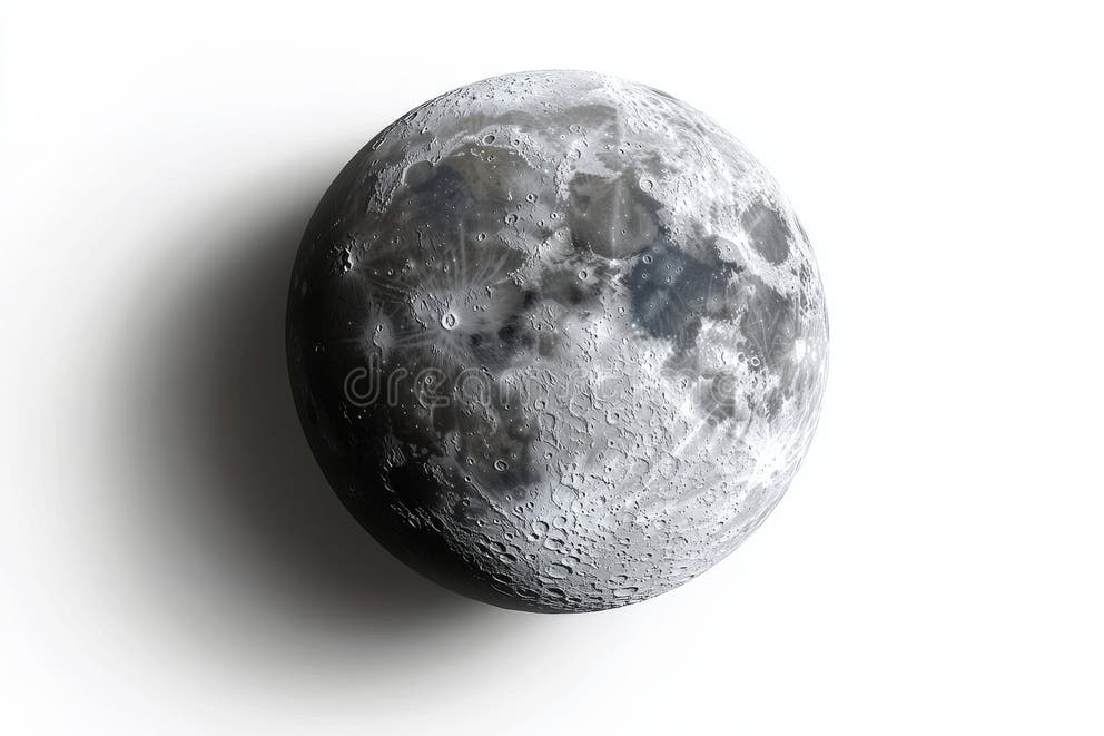 Orange-colored Moon Displaying a Detailed Texture and an Array of ...