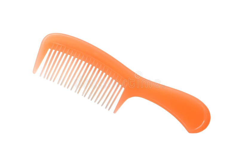 Orange comb stock image. Image of grooming, utensil, plastic - 19023641