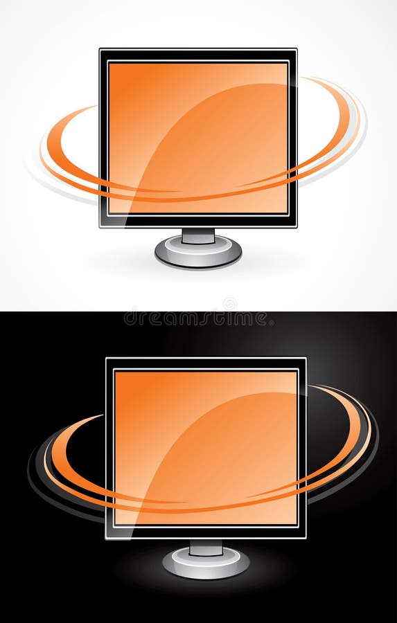 Computer Monitors or Screens Stock Illustration - Illustration of ...
