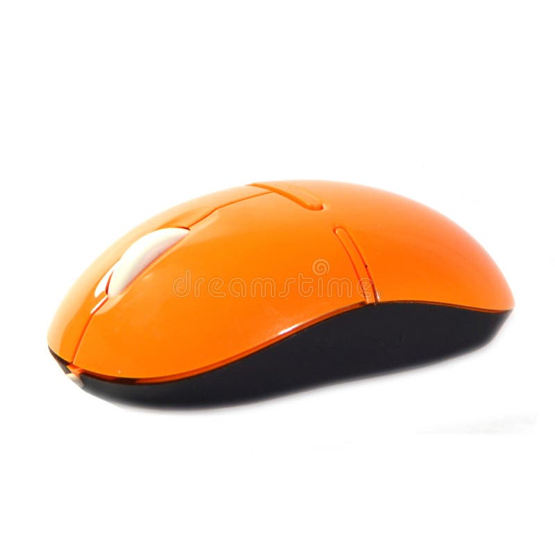 Orange computer mouse stock image. Image of color, scroll - 23681089
