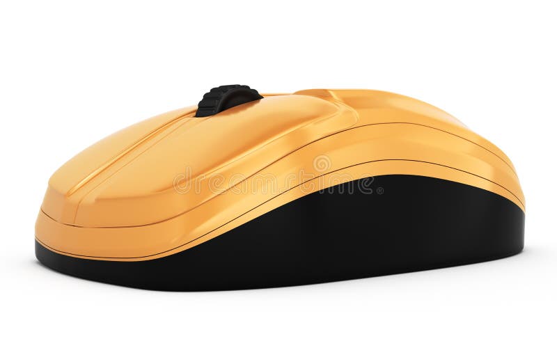 Orange computer mouse stock illustration. Illustration of single - 28428992