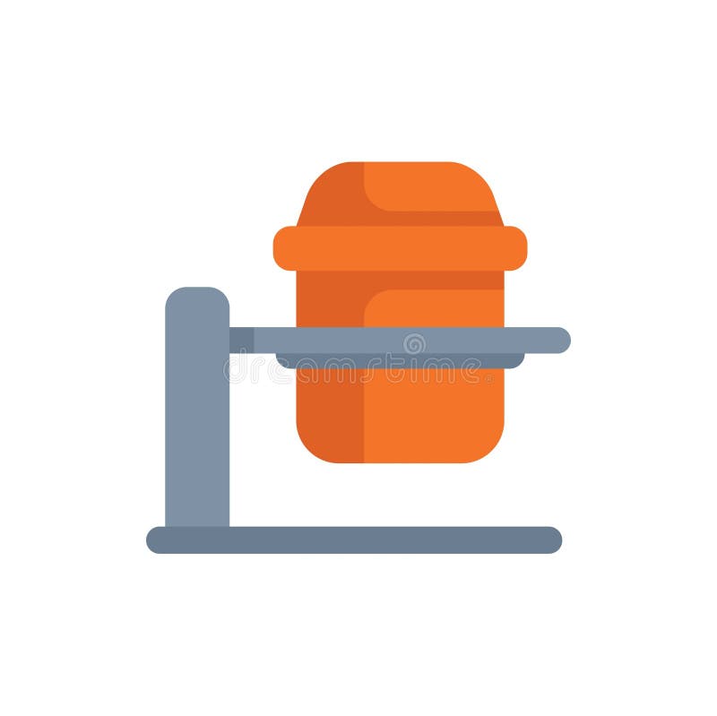 Concrete Mixer Working on Construction Site Icon Stock Vector ...