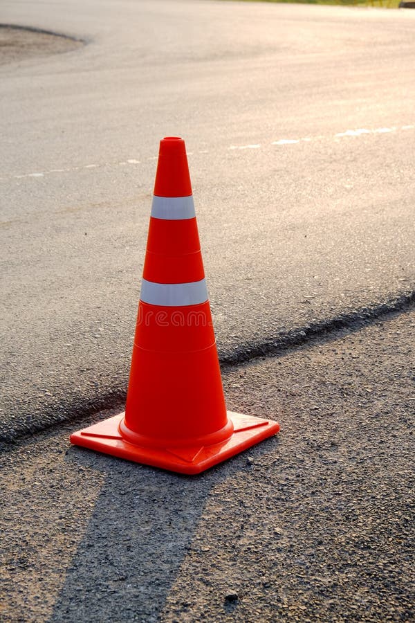 Orange cone stock photo. Image of warning, sign, outdoors - 98938706