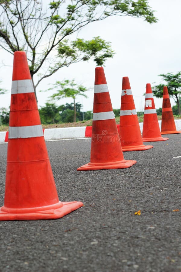 Traffic Cones Blocking Street Stock Image - Image of guard, safe: 12370199