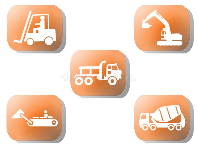 Vector Construction Equipment Icons Stock Vector - Illustration of ...