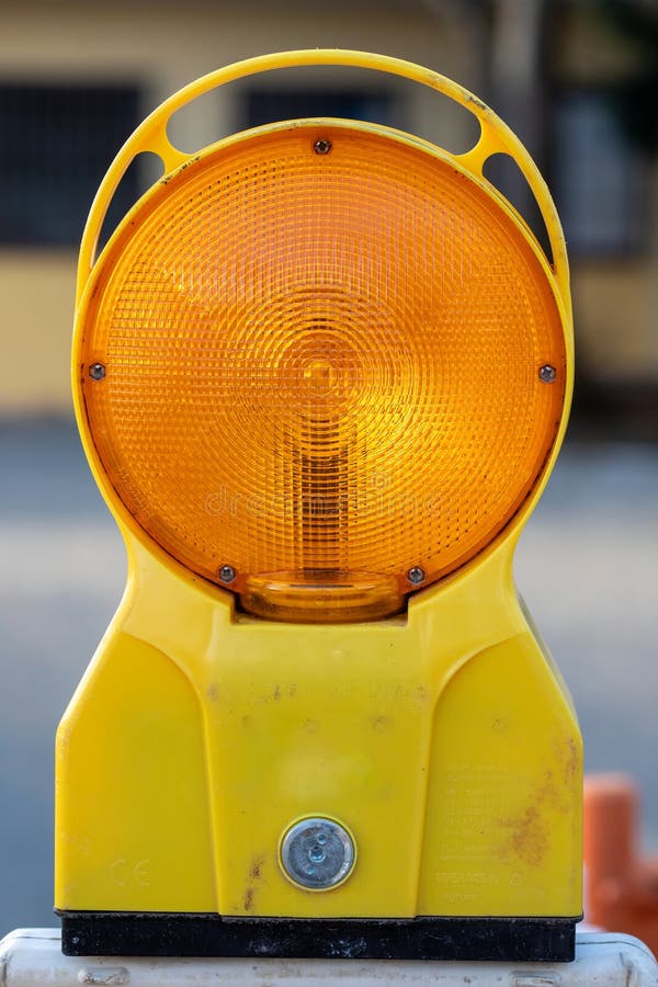 Orange Construction Warning Light for Driver Safety and Road Work ...