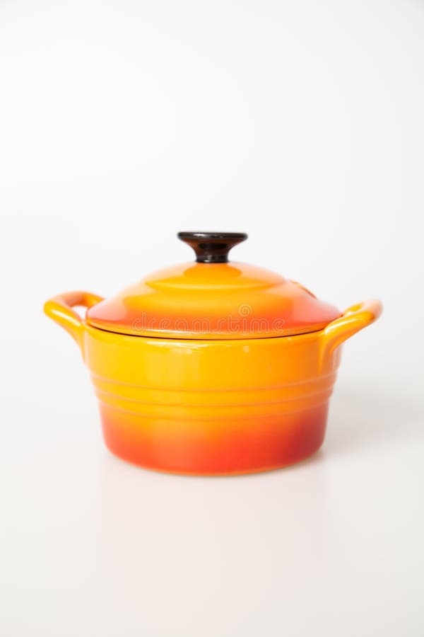 Orange cooking pot stock image. Image of culinary, colourful - 30364409