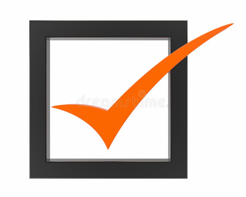 Orange Incorrect Mark Symbol Isolated on White Background Stock ...