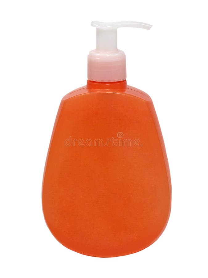 Orange cosmetic container. stock image. Image of color - 19311519