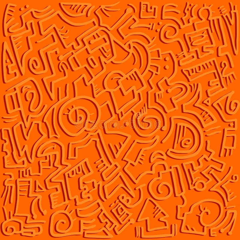 Orange cover stock vector. Illustration of forms, draw - 34762676