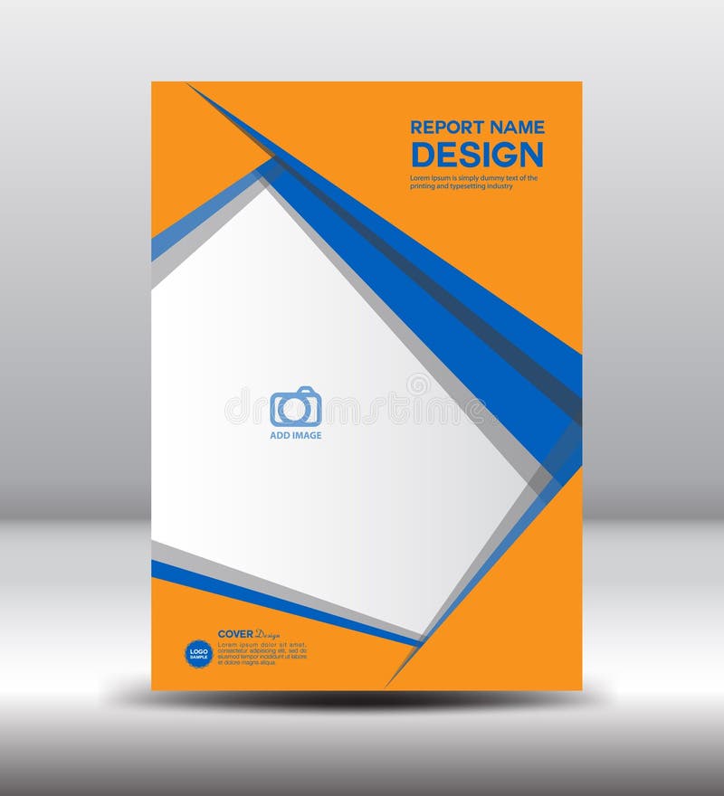 Orange Cover Design and Cover Annual Report, Flyer Template Vector ...