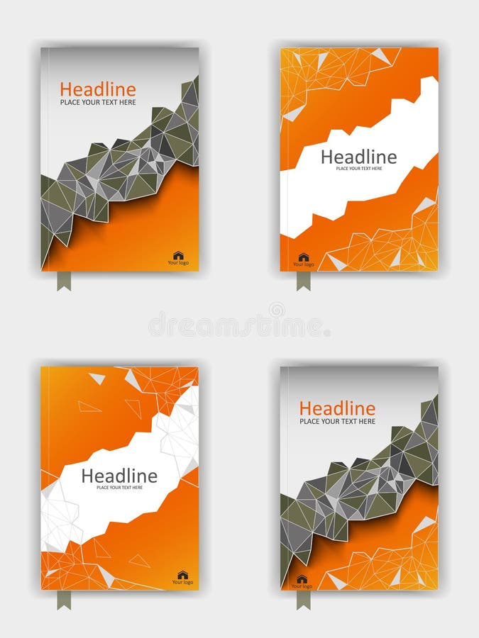Orange Cover Design Set. EPS10. Vector. Stock Vector - Illustration of ...