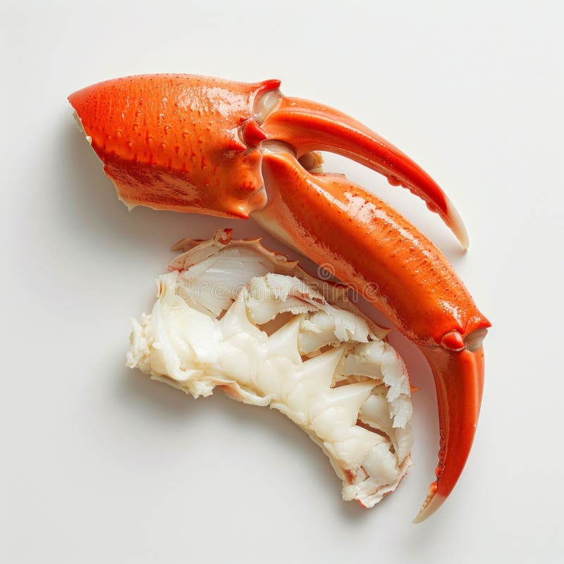 Orange Crab Claw on White Background. Generative Ai Stock Illustration ...