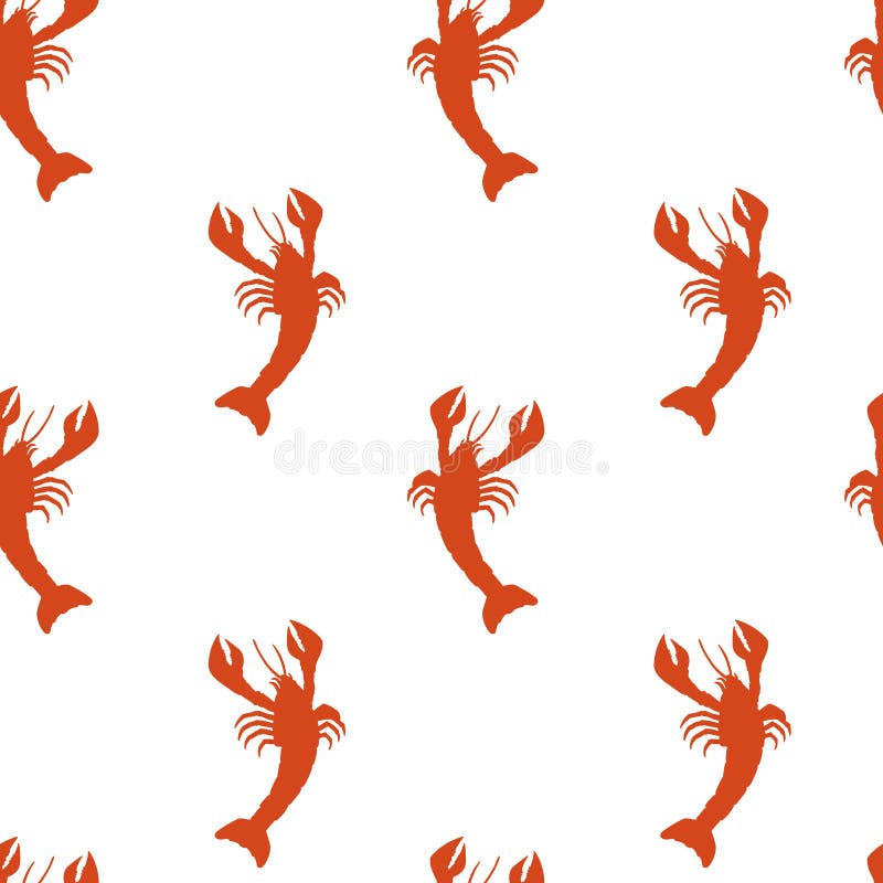 Orange Crab Sea Pattern Vector Stock Vector - Illustration of beach ...