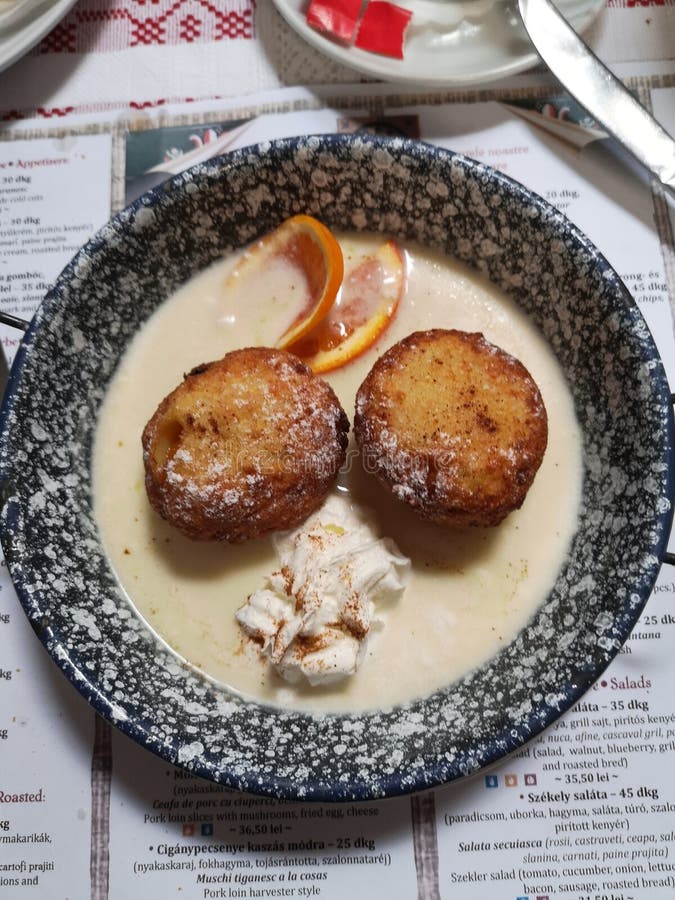 Orange Cream Vanilla Dessert Stock Image - Image of meal, cuisine ...