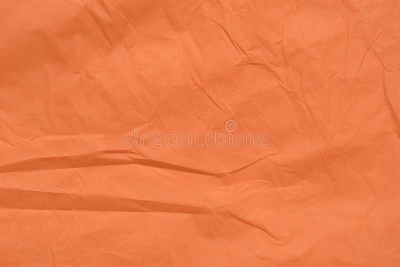 Orange Creased Paper Tissue Background Texture Stock Photo - Image of ...