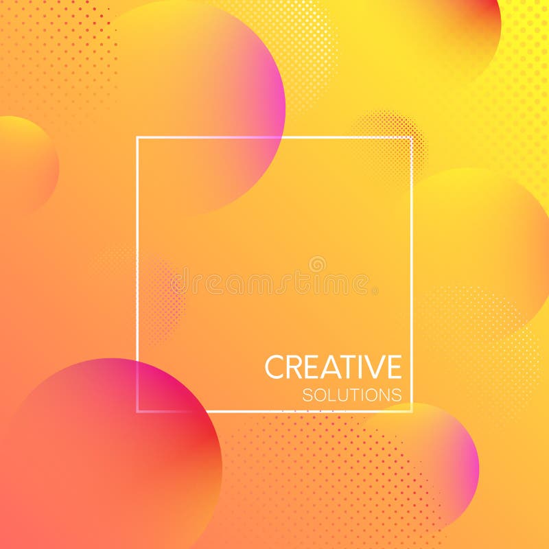 Orange Creative Solutions Background with Bubbles Pattern. Stock Vector ...