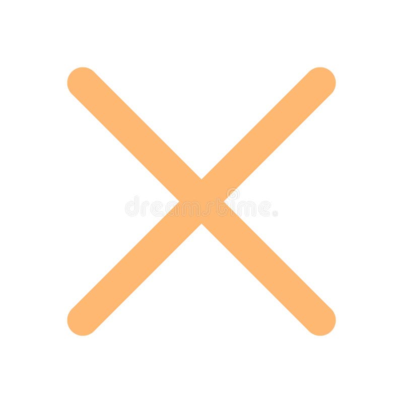 Orange Cross Icon Design Symbol Stock Illustration - Illustration of ...