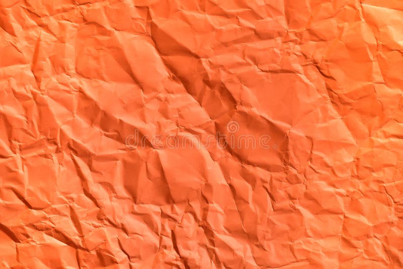 Orange Crumpled Paper Texture Stock Image - Image of design, grunge ...