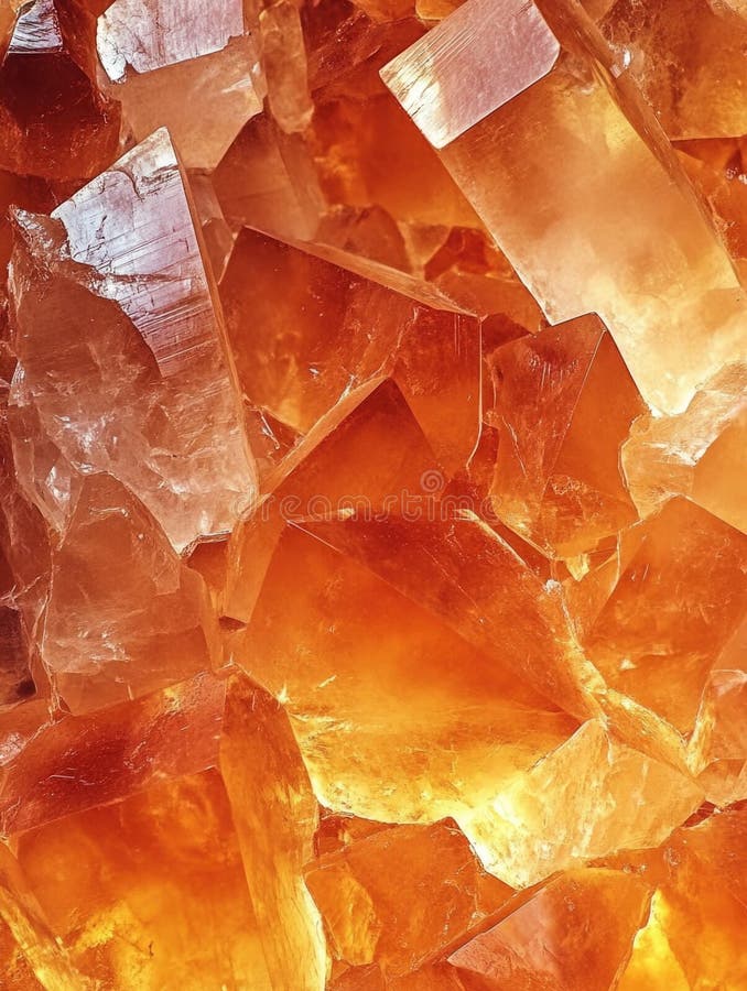 Orange Crystals Close Up stock photo. Image of generated - 379192666
