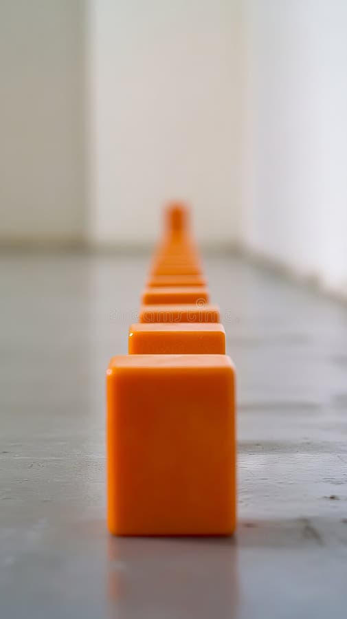An Orange Cube Sitting on Top of a Table Stock Photo - Image of cubes ...