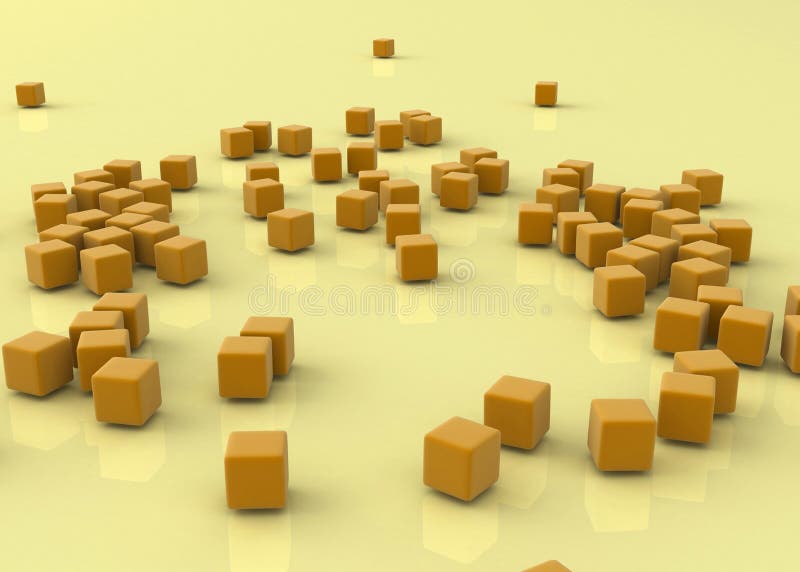 Orange Cubes stock illustration. Illustration of disorder - 4472280