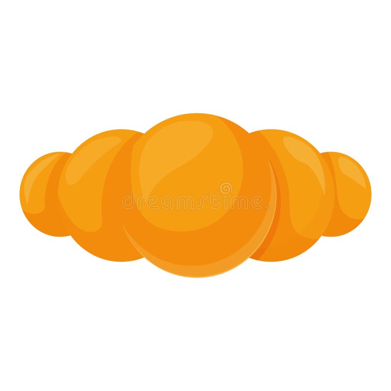 Orange Cumulus Cloud Floating in Cartoon Style Stock Vector ...