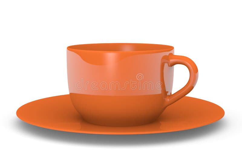 Orange cup stock illustration. Illustration of dish, modern - 12838927