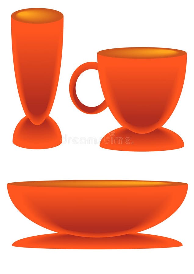 Piala or Piyala, Central Asian Tradition Tea Cup Stock Vector ...