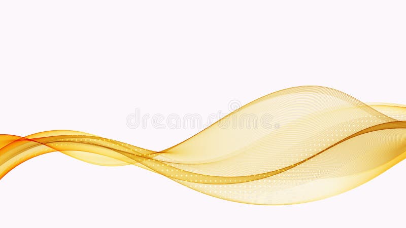 Orange Curved Lines Background Template Wave Flow Design Stock ...