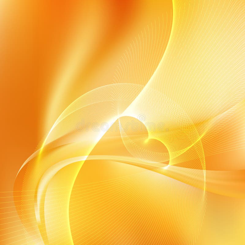 Orange Curved Lines Background Vector Illustration Stock Vector ...