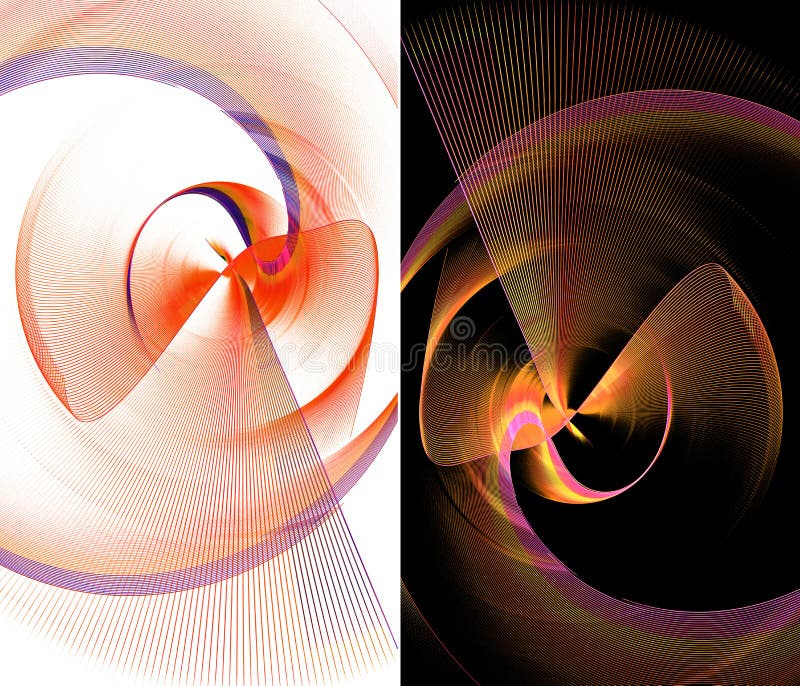 Orange Curved Striped Transparent Planes are Layered, Grouped and ...