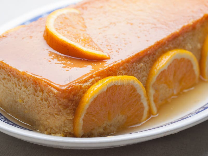 Orange Custard in a Studio Shot. Stock Photo - Image of background ...