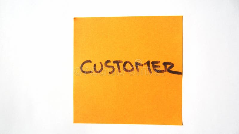 Orange Customer Post Its Used To Innovation Stock Image - Image of ...