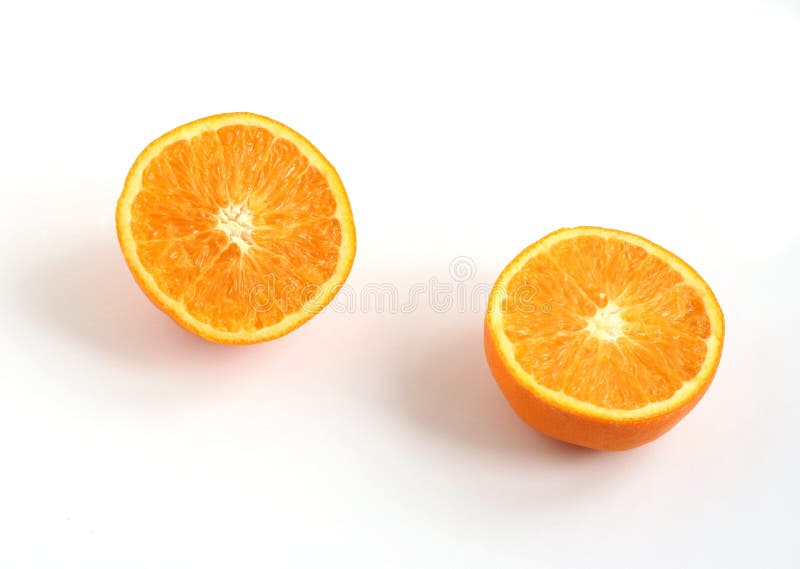Orange cut in two stock photo. Image of healthy, isolated - 12271444