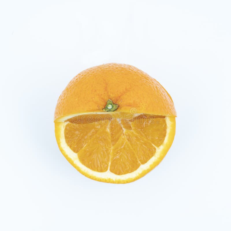 An orange cut stock image. Image of citrus, color, delicious - 141637049