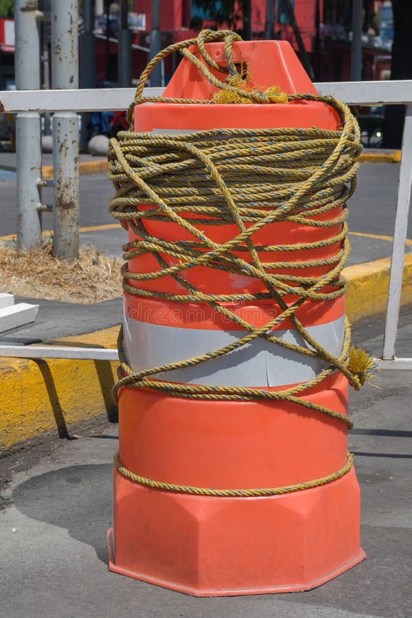 Cylindrical Traffic Lights on a White Wall Background Stock Photo ...