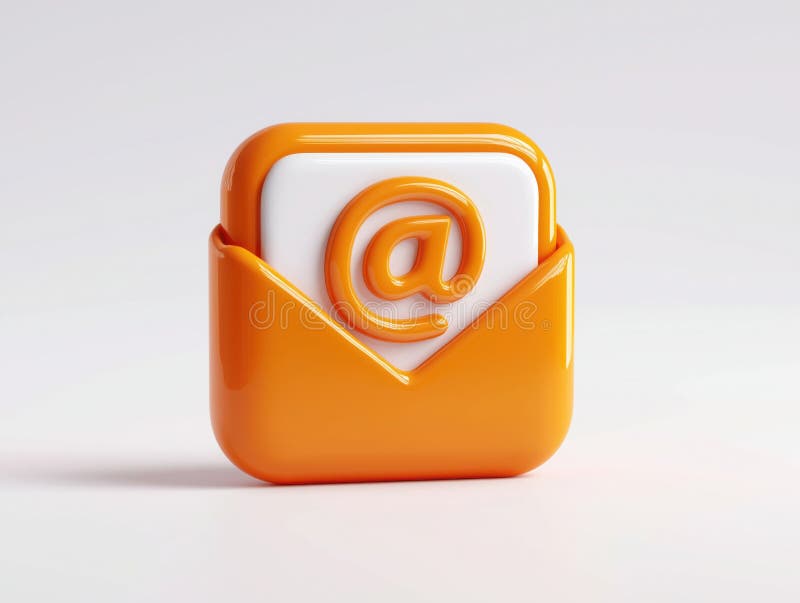 3d Envelope Icon Orange Background Stock Photos - Free & Royalty-Free ...