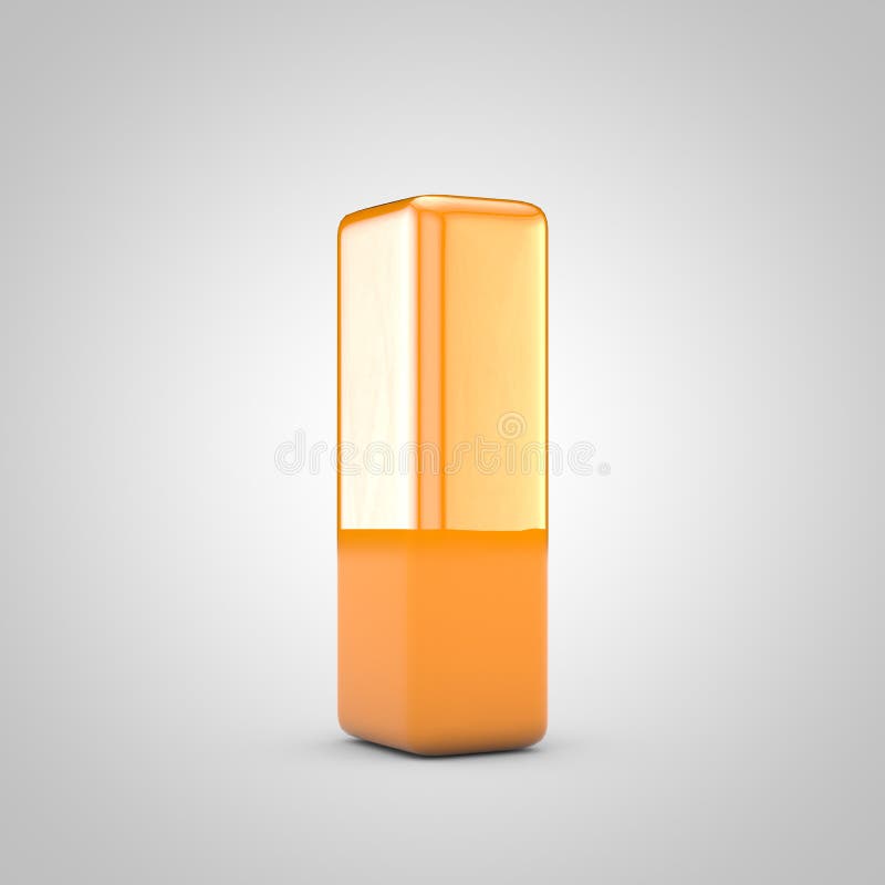 Orange 3d Letter L Lowercase Isolated on White Background Stock ...