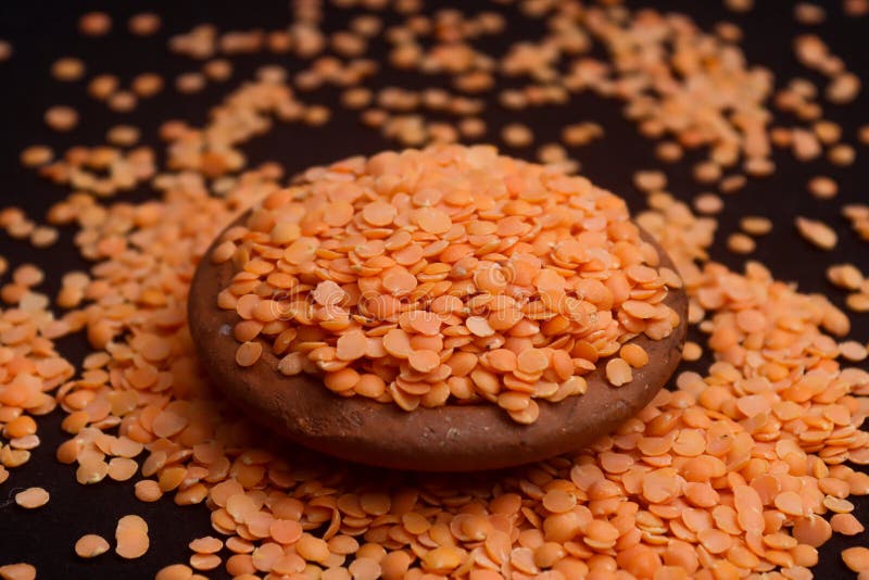 Orange Dal Masoor Dal Stock Images Stock Photo - Image of orange ...