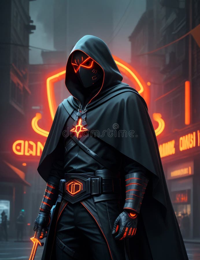Orange assassin stock illustration. Illustration of creed - 329561641