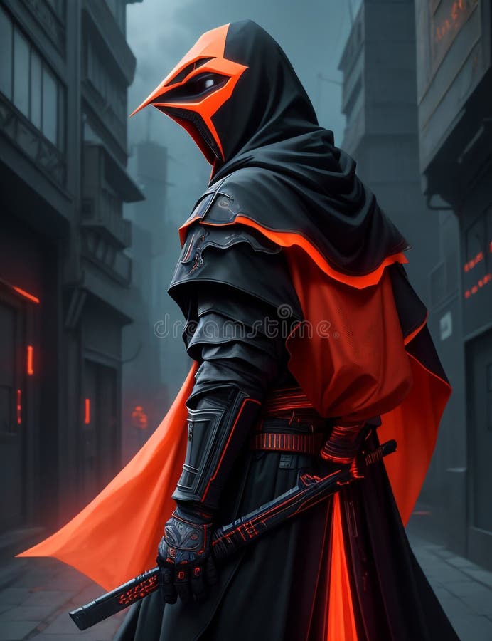 Orange assassin stock illustration. Illustration of lethal - 329561605