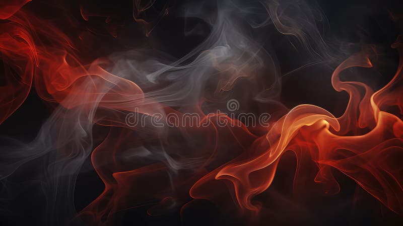 Orange Dark Smoke Background Stock Illustration - Illustration of ...