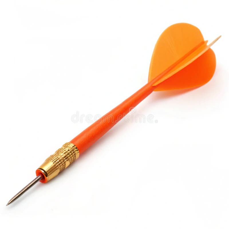 Orange Dart Isolated on White Background Stock Illustration ...