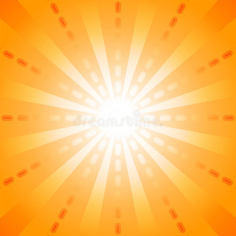 Orange Dash Line with Start Burst in the Center for Abstract Background ...