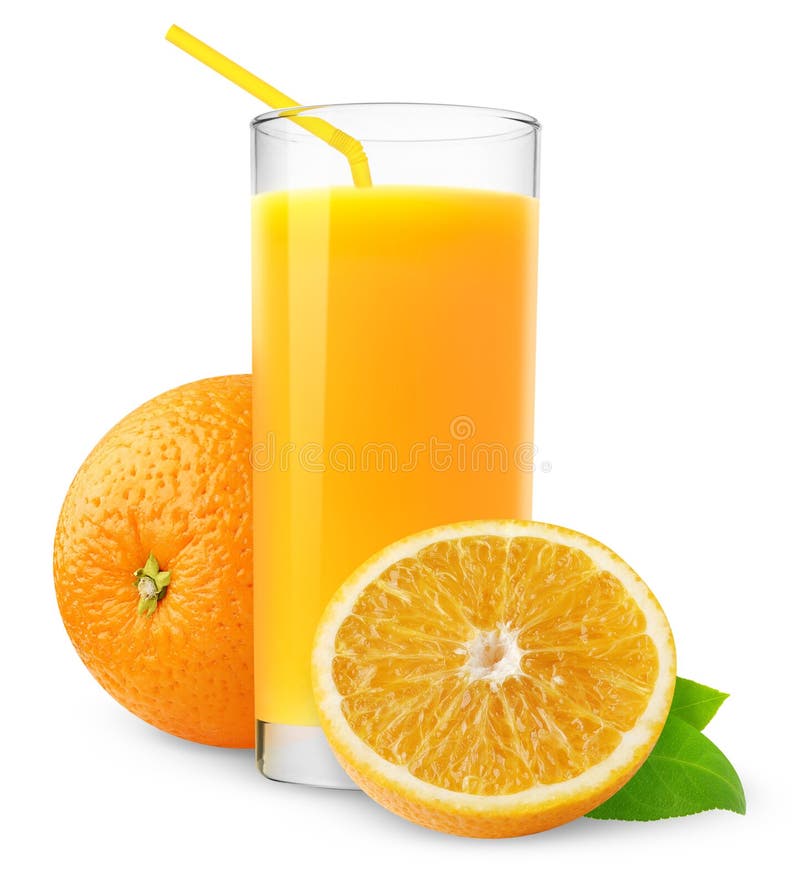 Plein Verre De Jus D'orange Sur Le Fond Blanc Photo stock - Image du ...