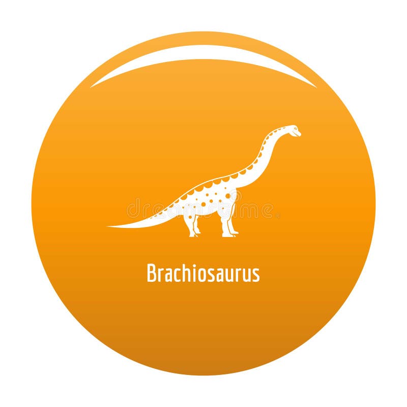 Orange De Vecteur D'icône De Brachiosaurus Illustration de Vecteur ...